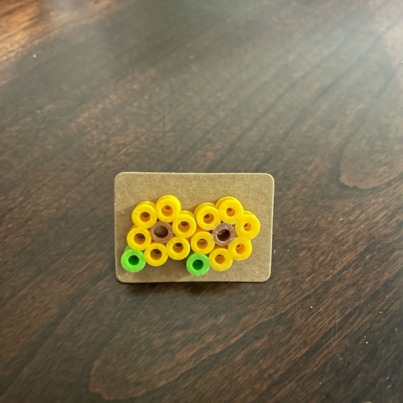 Handmade | Jewelry | Perler Bead Sunflower Stud Earrings | Poshmark